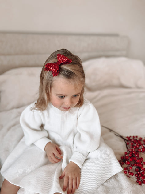 Medium Red Sparkle – Little Bow Pip