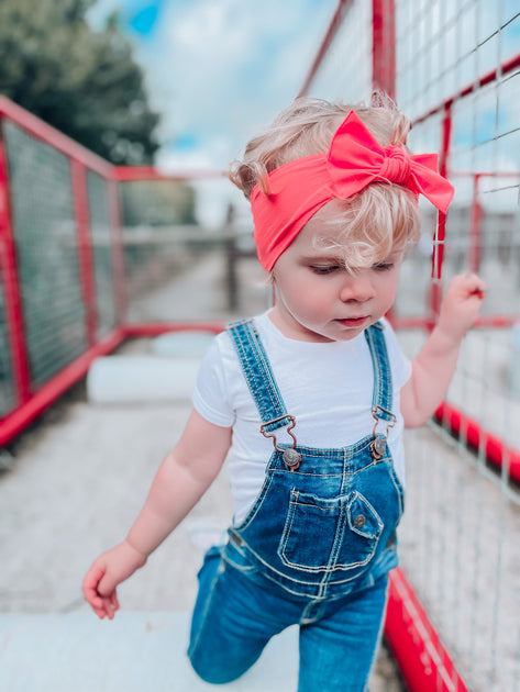 Neon Peach Pippa Bow – Little Bow Pip